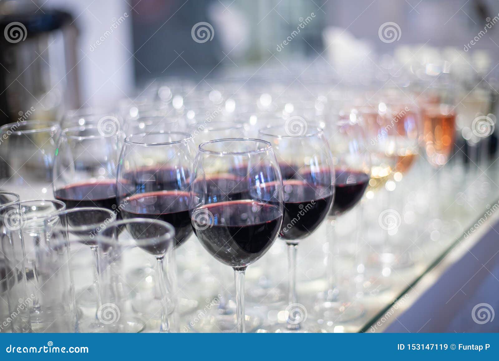 Serving on the Table. Crystal Glasses Stock Image - Image of cutlery ...