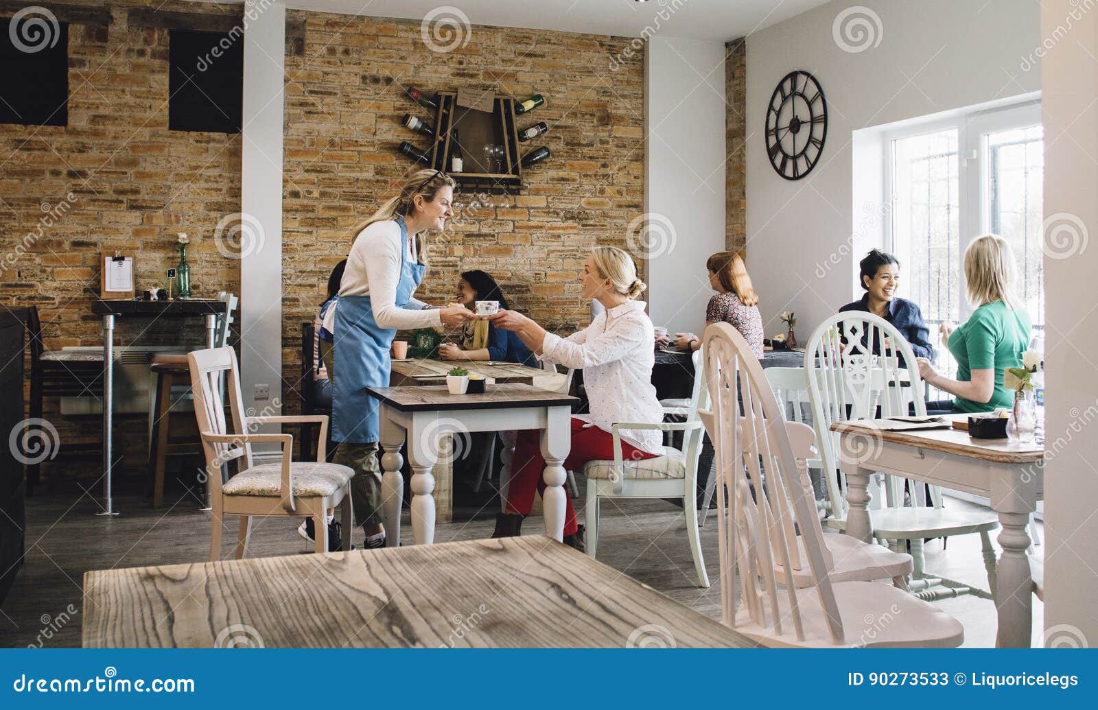 Serving Tea in Cafe stock image. Image of drinks, luxury - 90273533