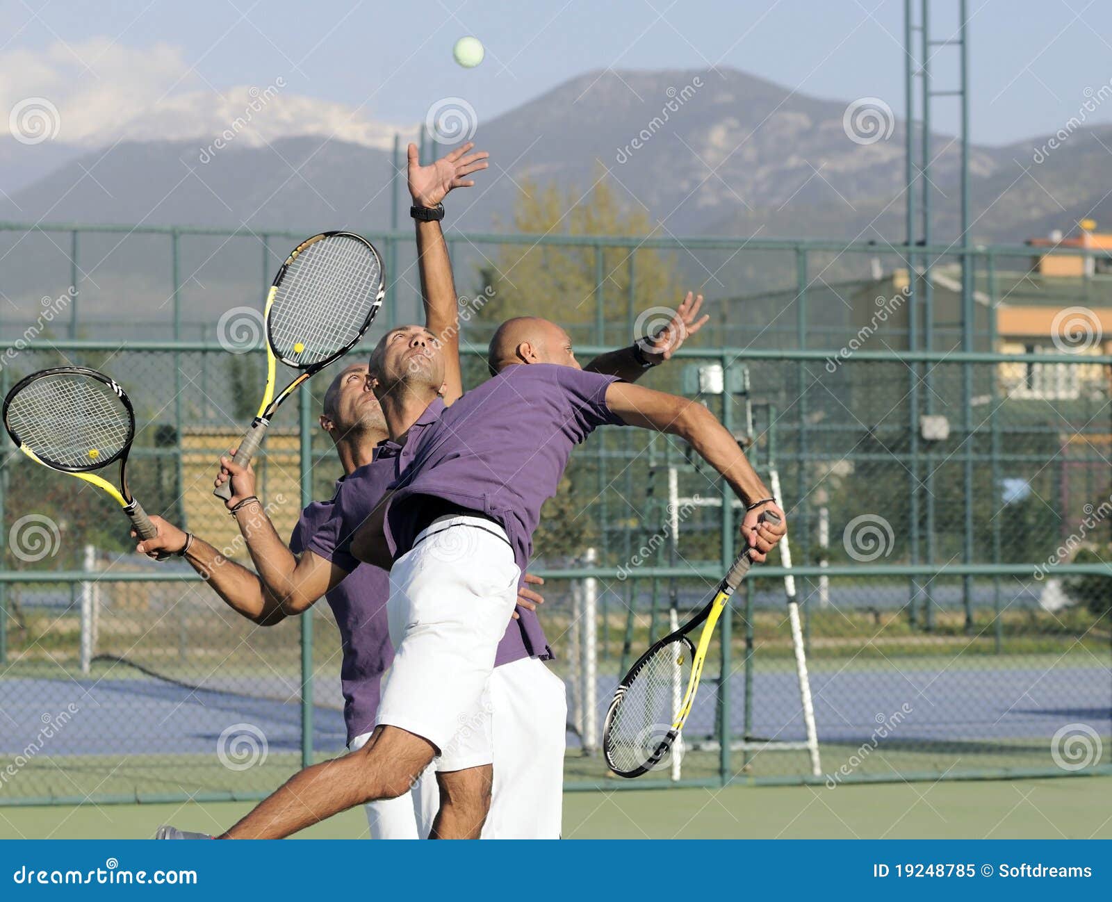 Serving a tennis ball stock image. Image of open, court - 19248785