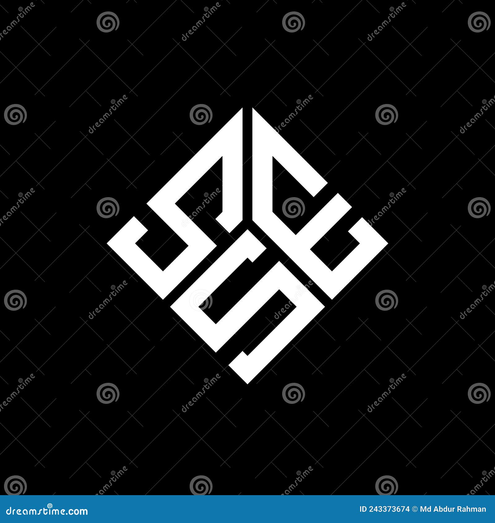 SES Letter Logo Design On Black Background. SES Creative Initials ...