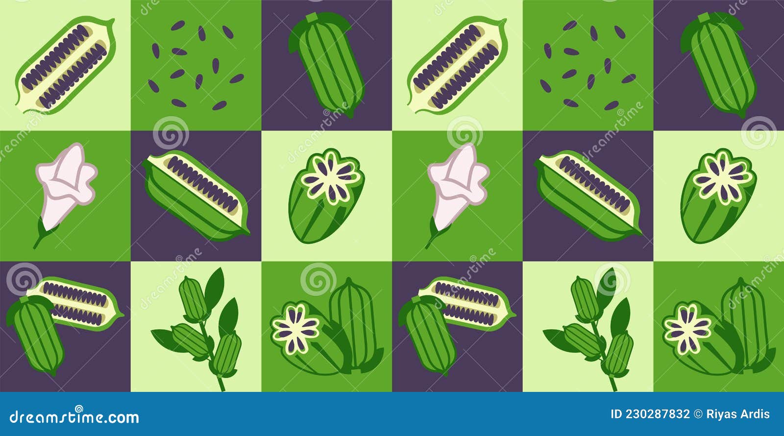 Sesame Also Known Gingelly Half With Seeds Vector Illustration Isolated ...