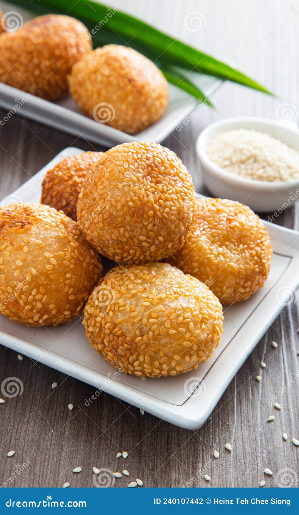 Sesame Ball, Traditional Asian Dessert Stock Photo - Image of isolated ...