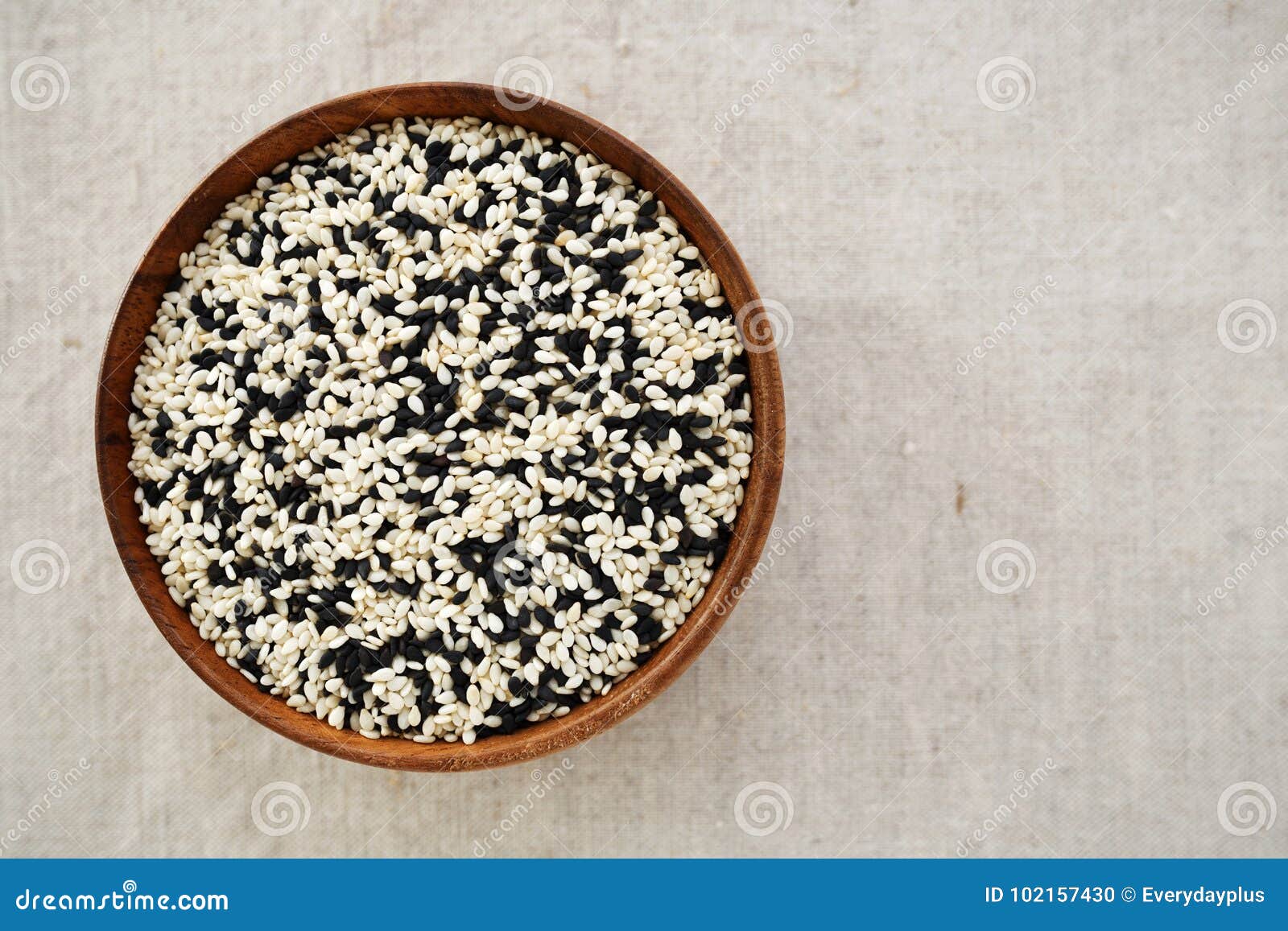 Sesame in bowl stock photo. Image of natural, ingredient - 102157430