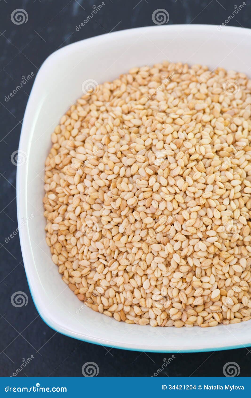 Sesame in bowl stock photo. Image of dietary, diet, sesame - 34421204