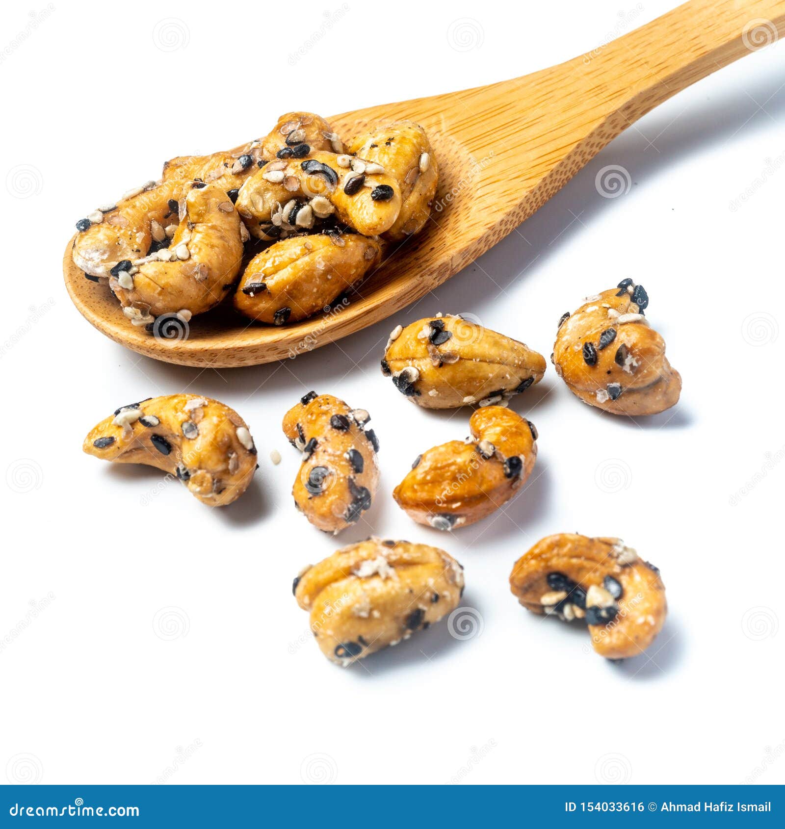 Sesame Coated Cashew Nuts. Stock Photo | CartoonDealer.com #154033656