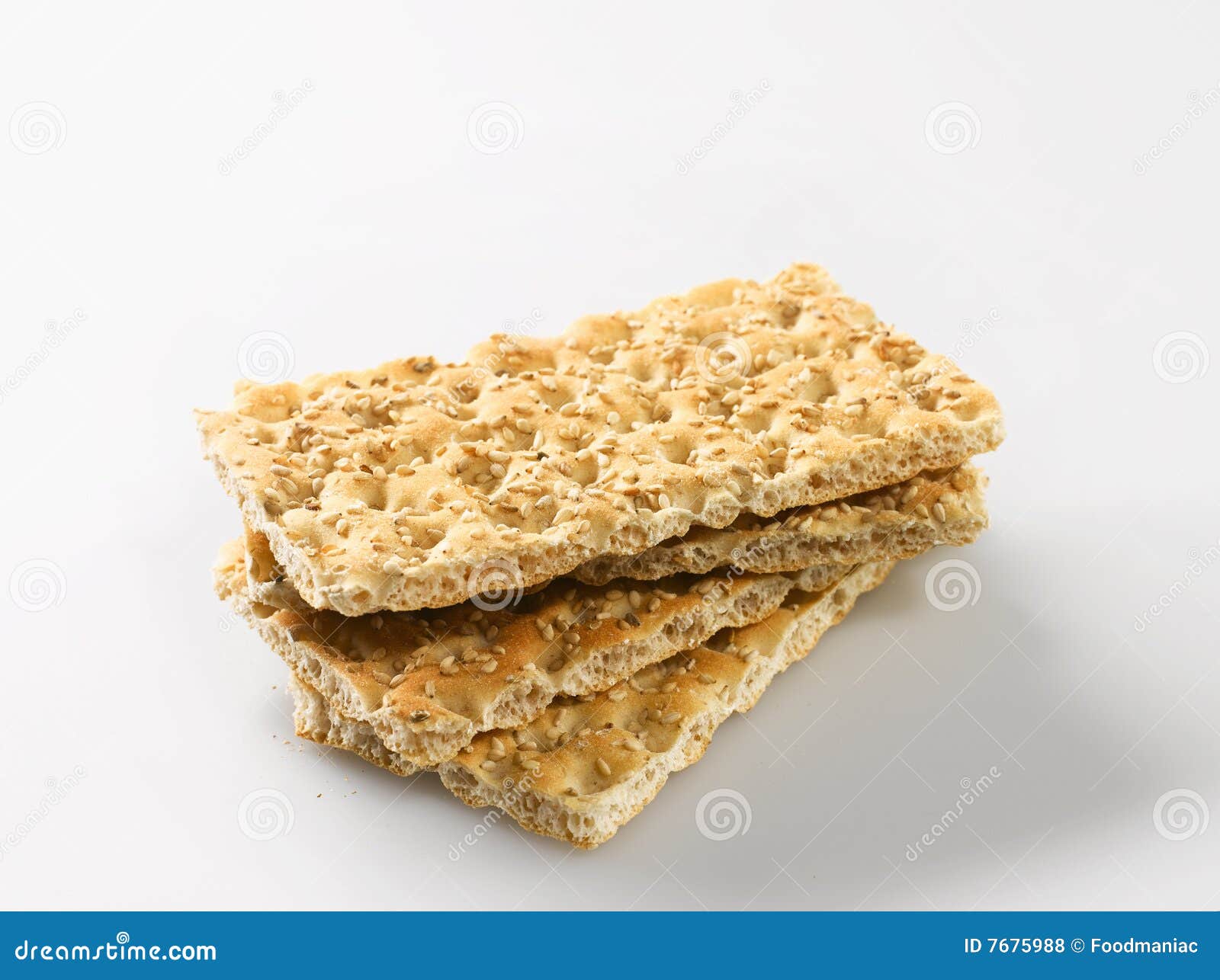 Sesame crispbreads stock photo. Image of healthy, snack - 7675988