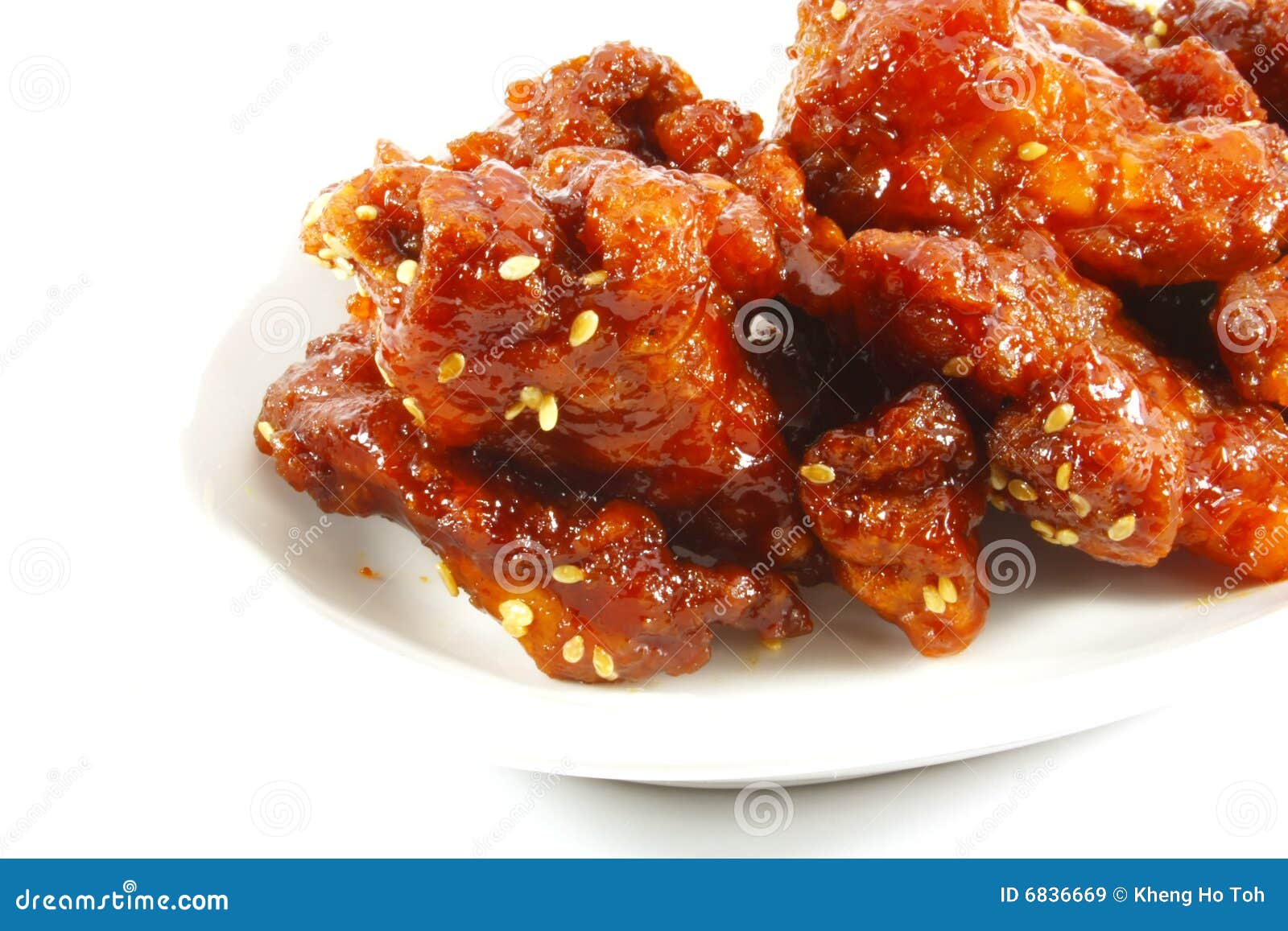 Sesame Kung Pow Chicken stock image. Image of chinese - 6836669