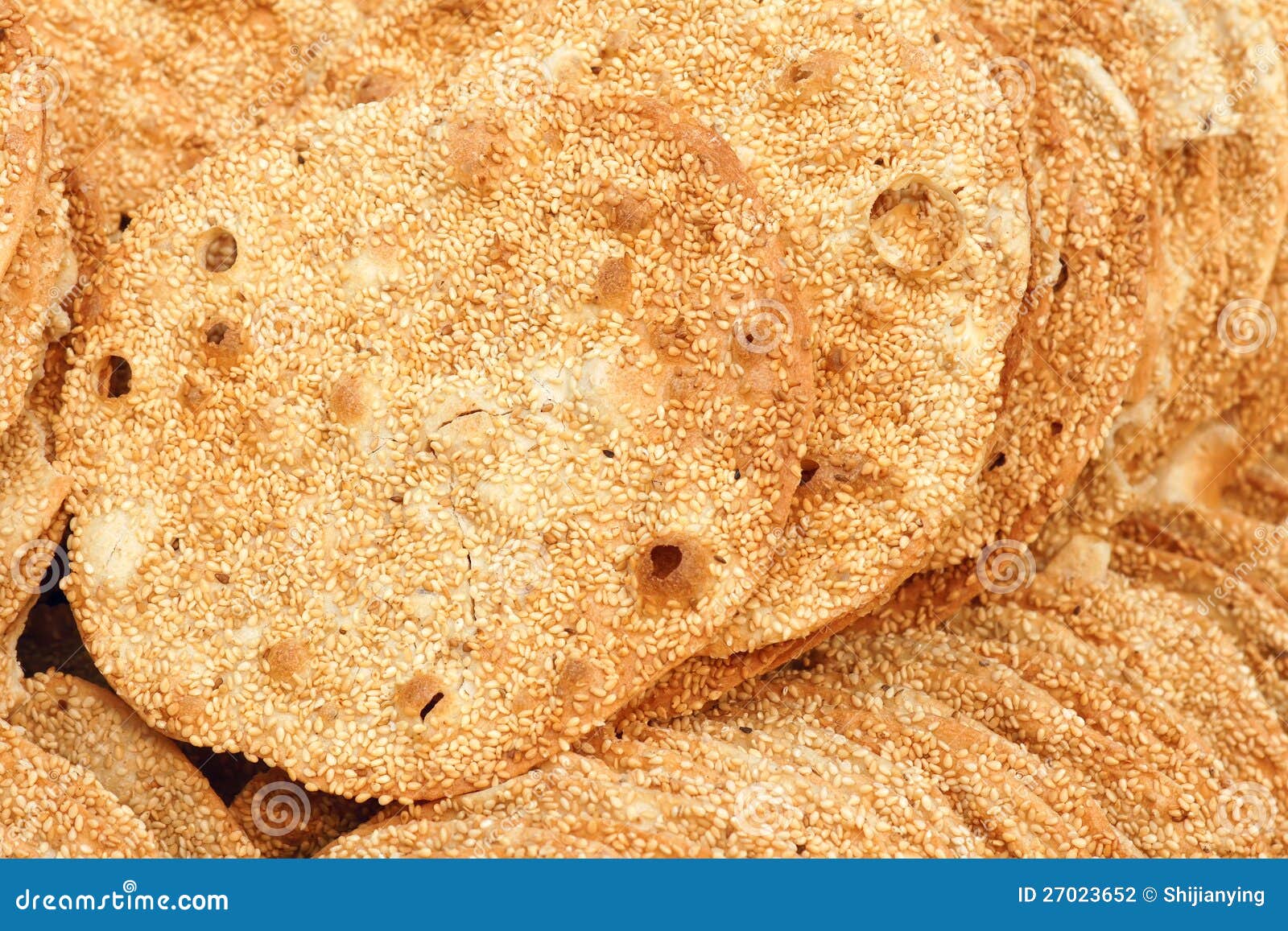 Sesame pancake stock photo. Image of sesames, background - 27023652