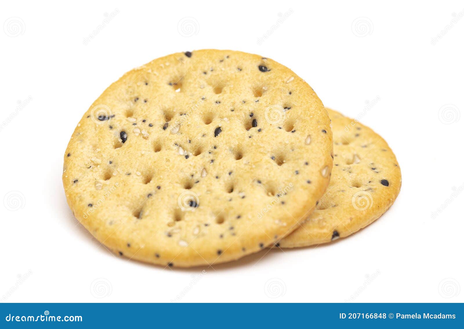 Sesame and Poppy Seed Crackers on a White Background Stock Photo ...