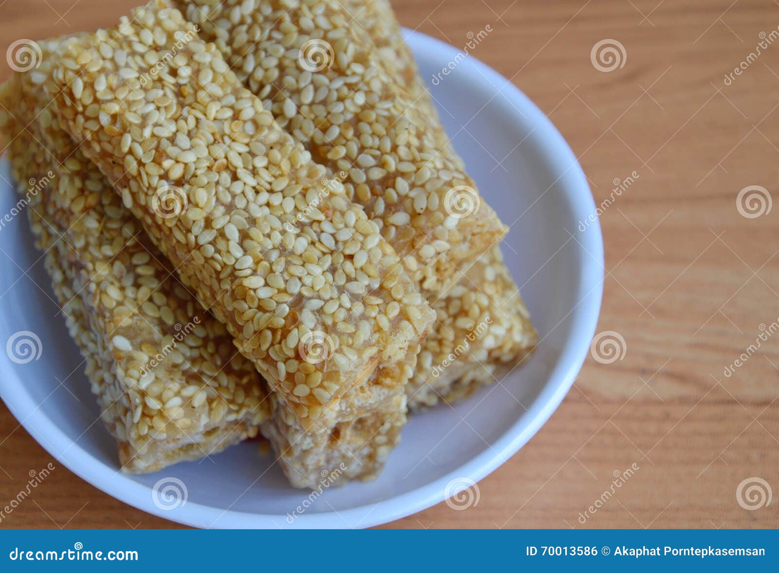 Sesame Roll Chinese Traditional Snack on Cup Stock Photo - Image of ...