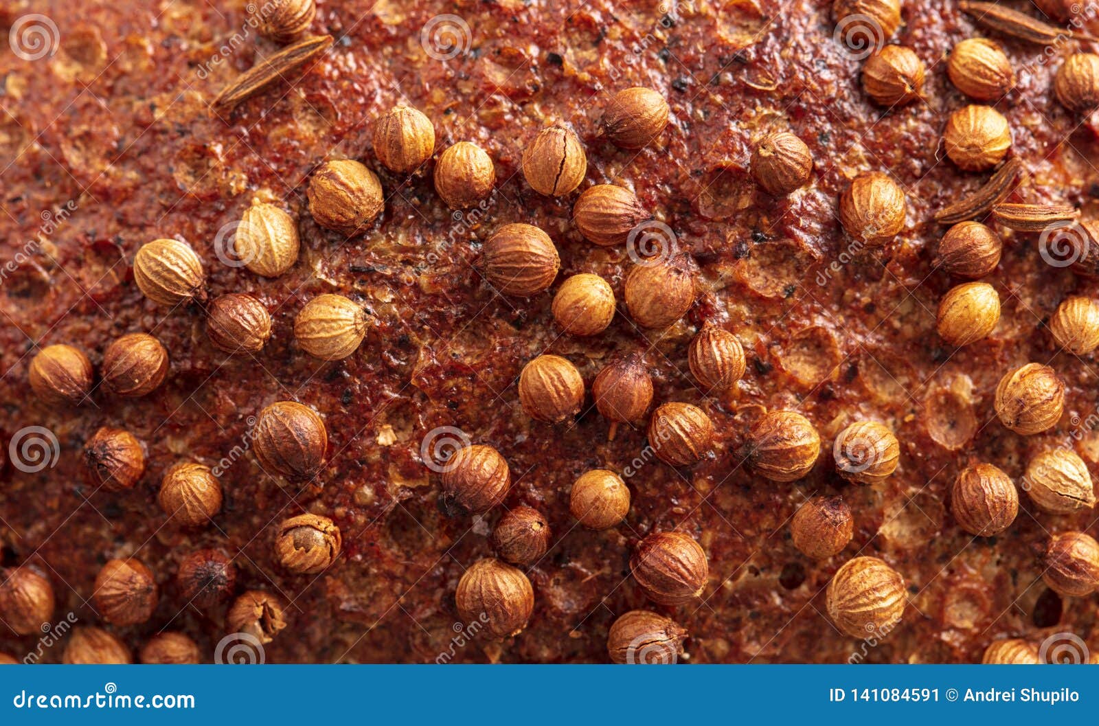 Sesame Rye Bread As a Background Stock Image - Image of view, nutrition ...