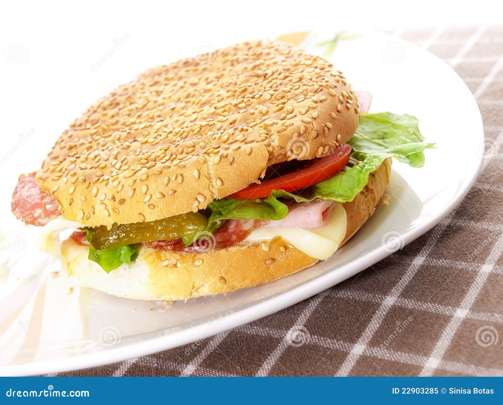 Sesame sandwich stock image. Image of healthy, nutrition - 22903285