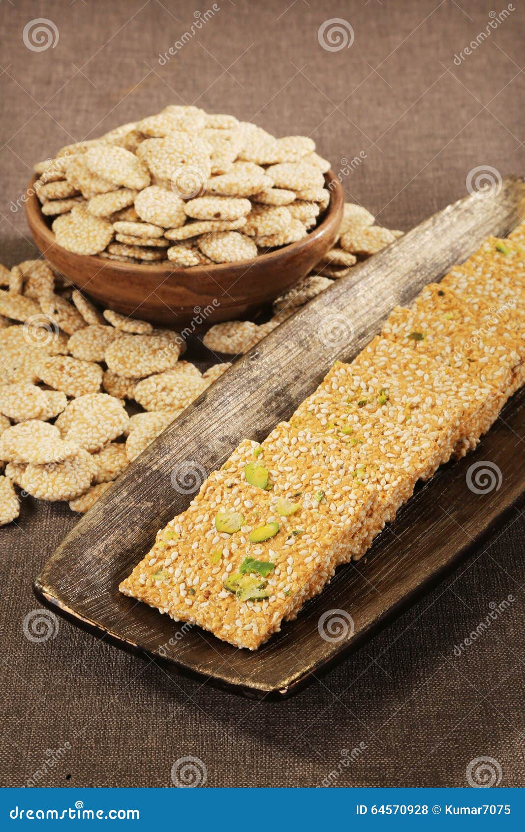 Sesame Seed Jiggery - Gajak and Rewri Stock Photo - Image of sesame ...