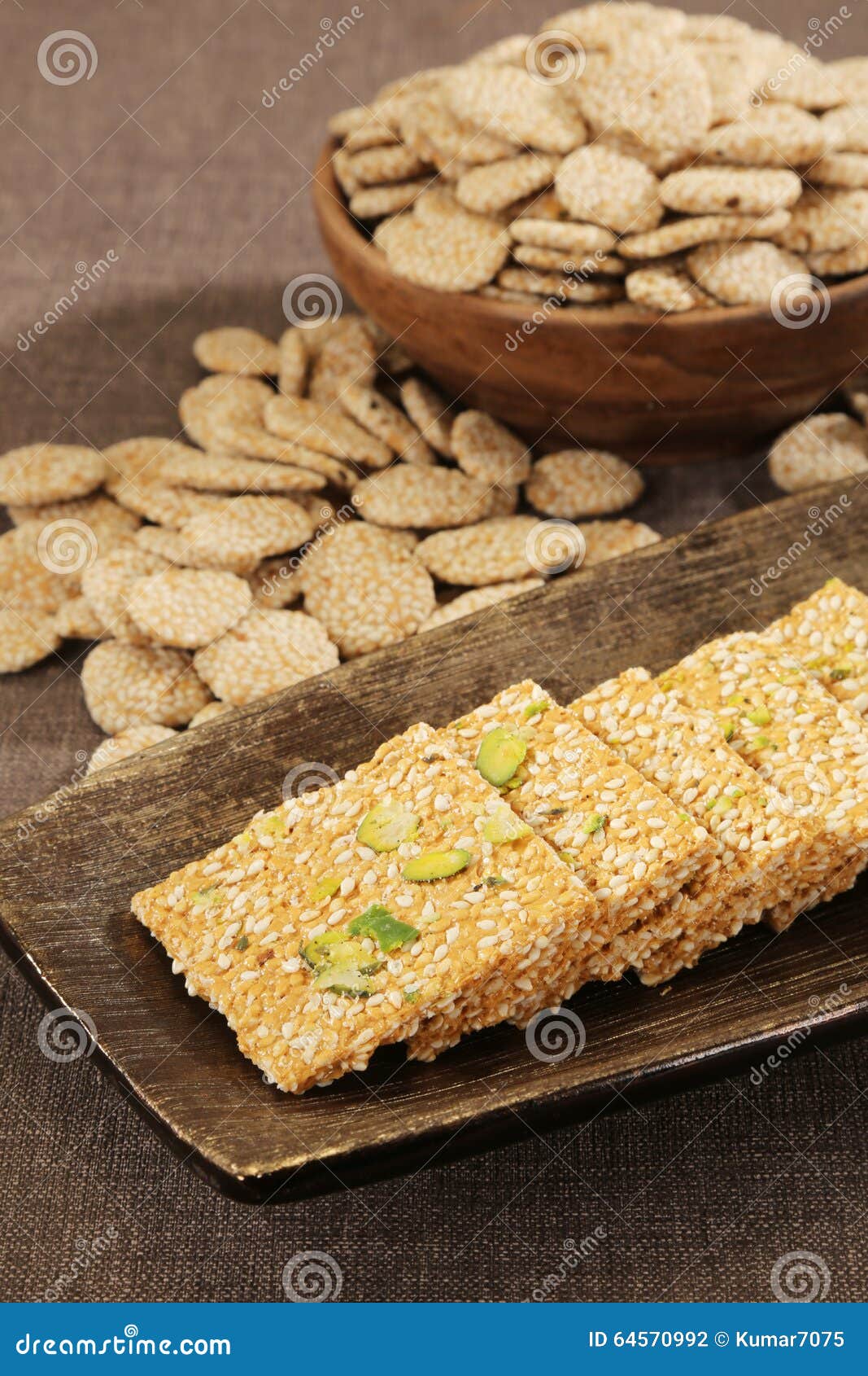Sesame Seed Jiggery - Gajak and Rewri Stock Photo - Image of diet ...