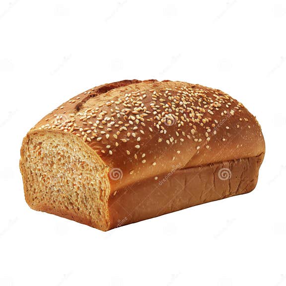 Sesame Seed Loaf of Bread with Exposed Crust Stock Illustration ...