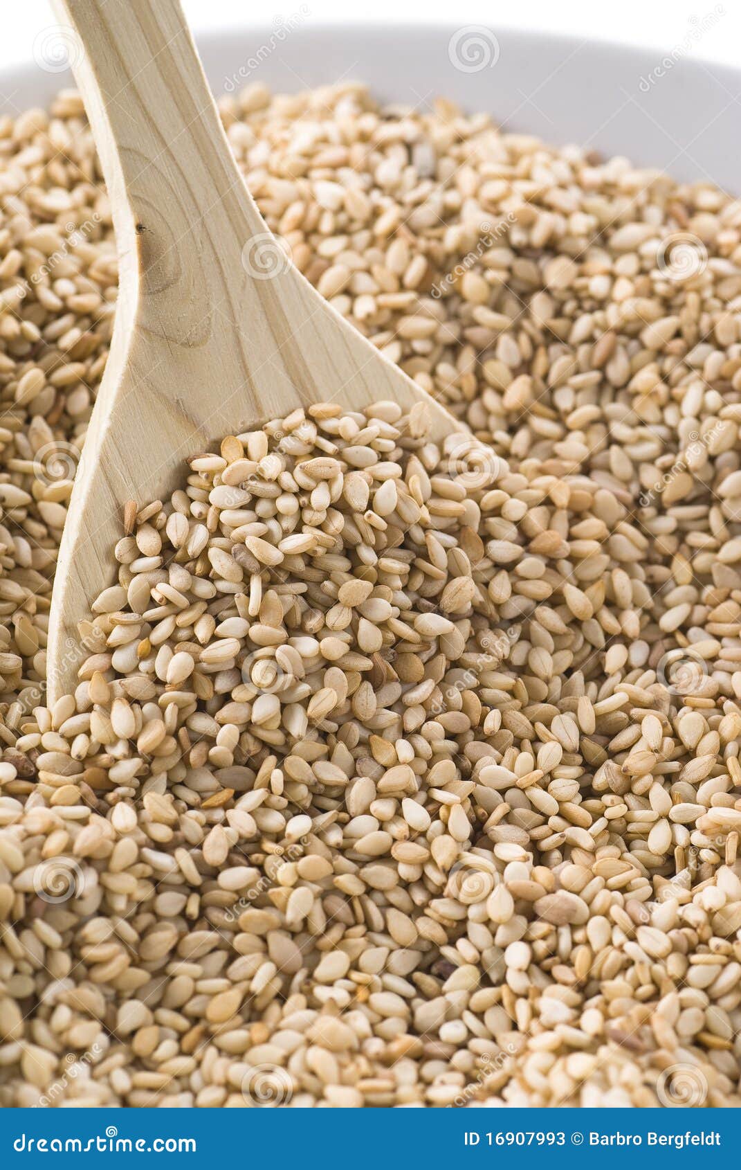 Sesame Seeds stock image. Image of wooden, white, seed - 16907993