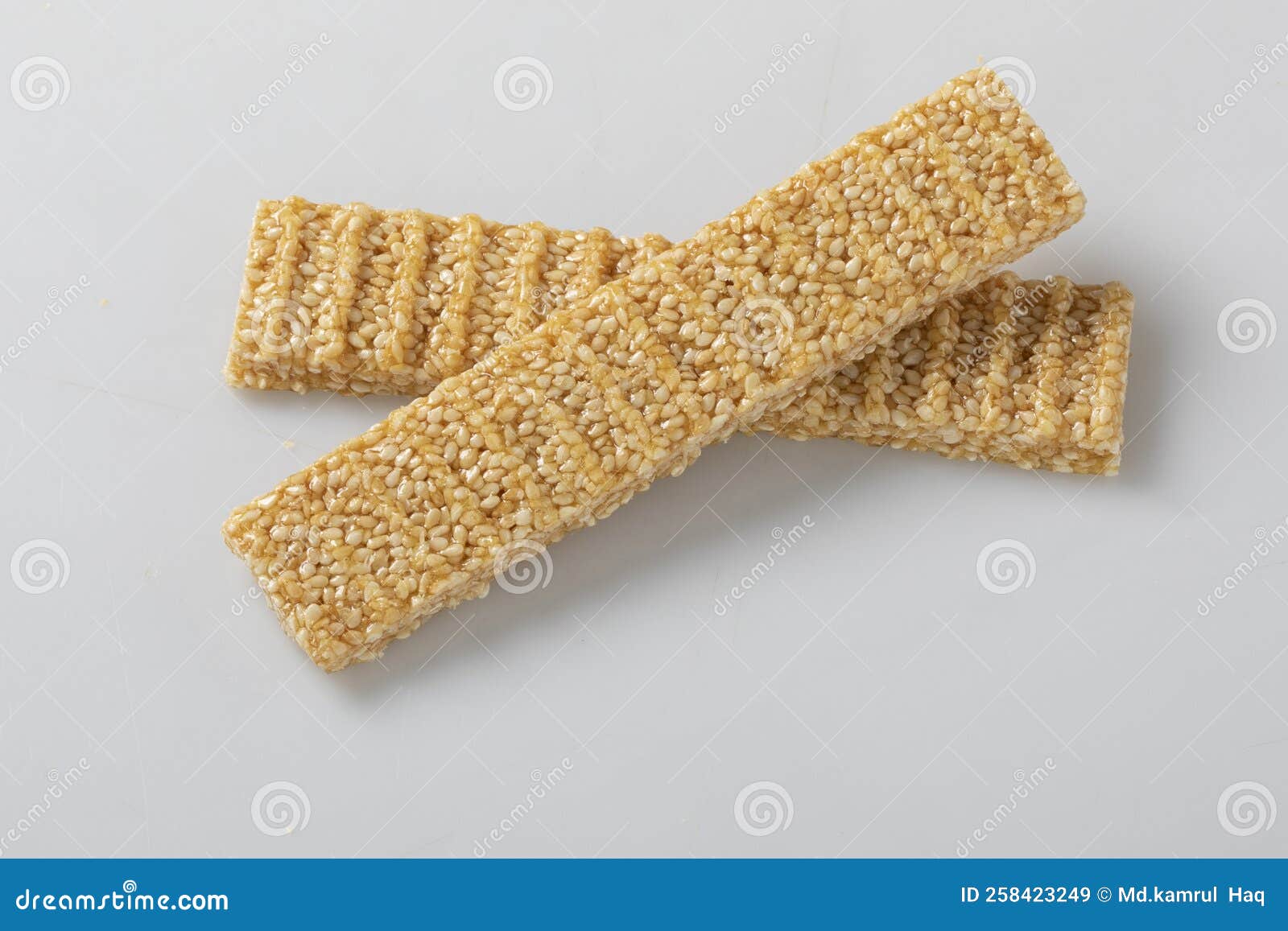 Sesame Seeds Bar Isolated on White Back Ground Stock Image - Image of ...