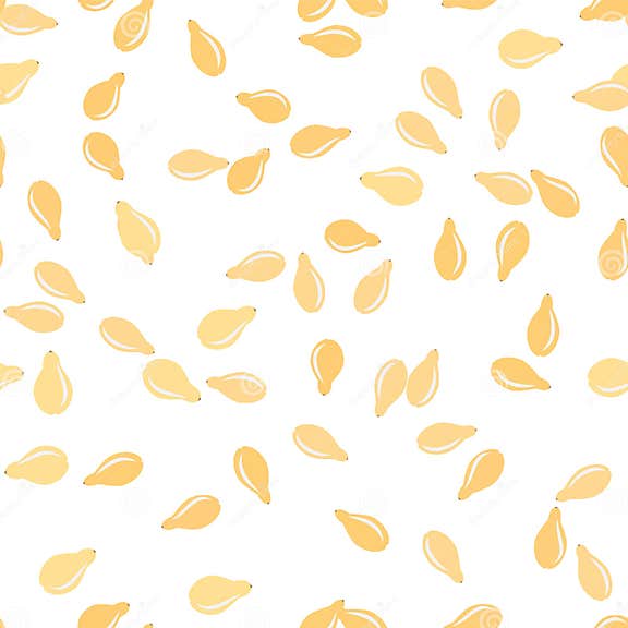 Sesame Seeds Seamless Pattern Stock Vector - Illustration of recipe ...