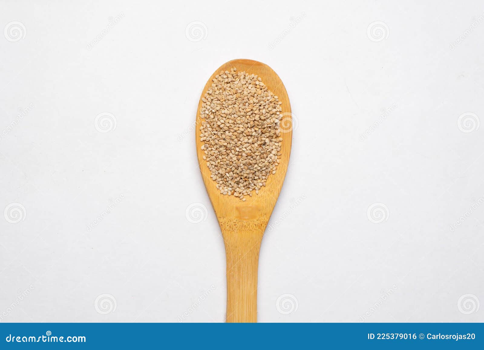 Sesame Seeds in a Spoon on White Background Stock Photo - Image of ...