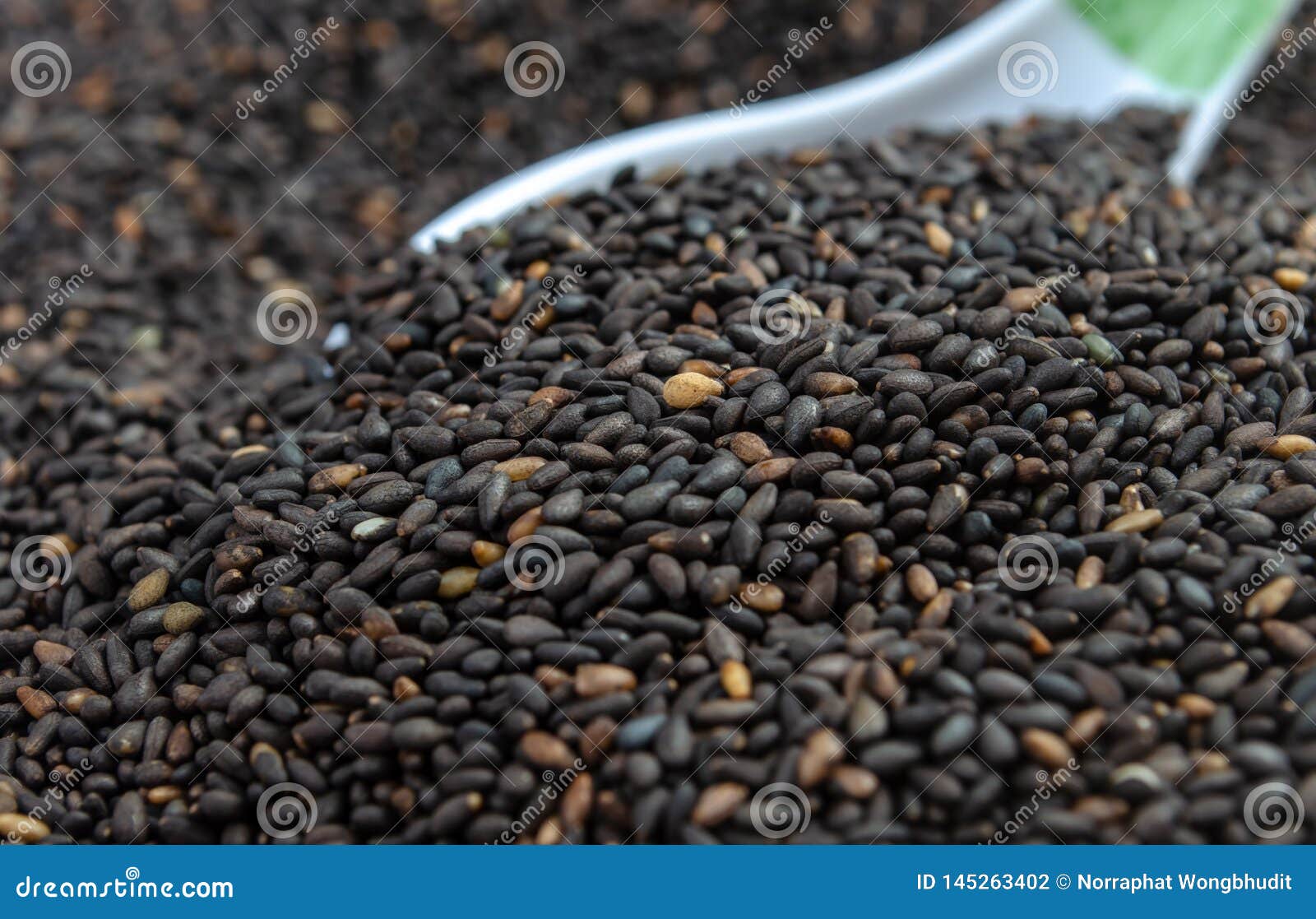 Sesame Seeds stock photo. Image of background, abstract - 145263402