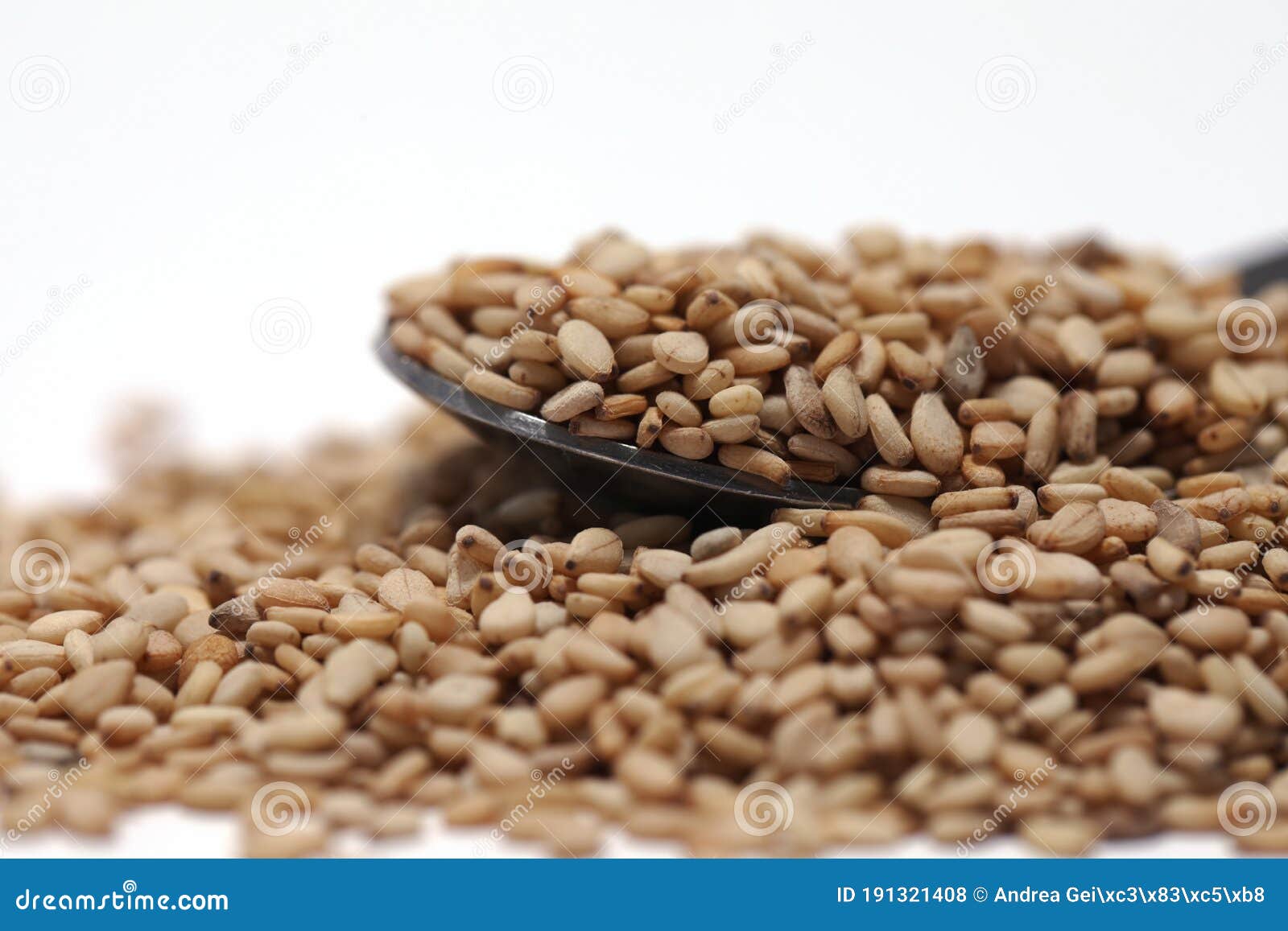 Sesame Seeds on a White Background Stock Photo - Image of allergenic ...