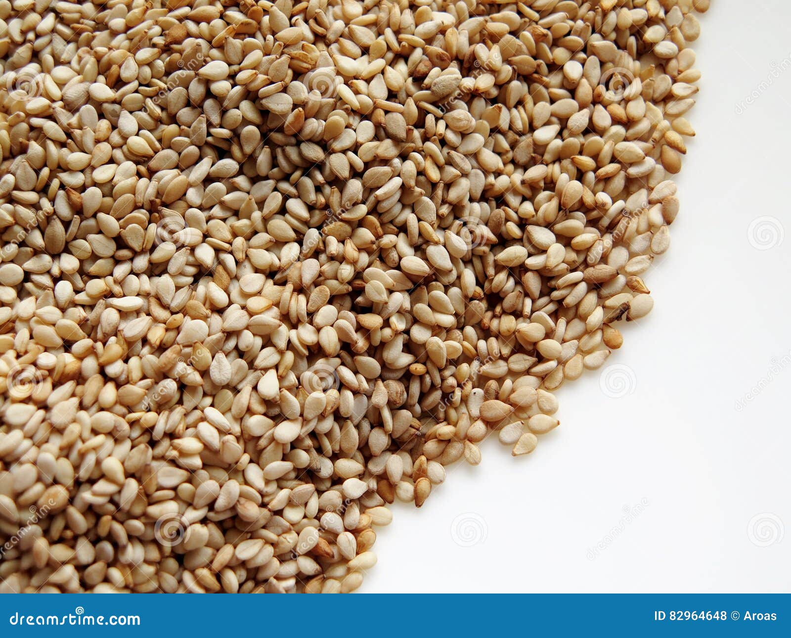 Sesame Seeds on a White Background Stock Photo - Image of sesamum ...
