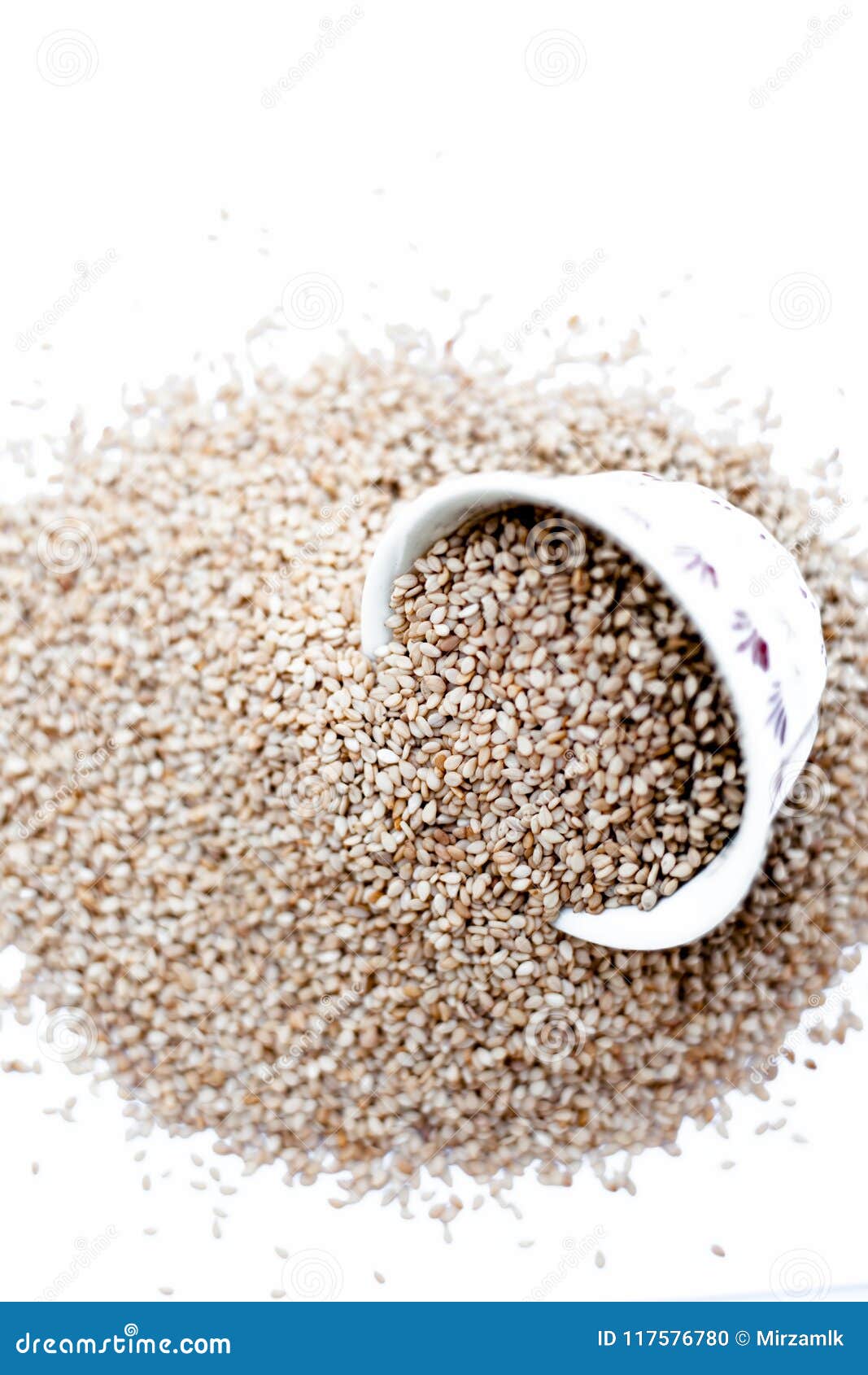 Sesame Seeds or or White Sesame Seeds or Tel or Til or Tal in a Bowl ...