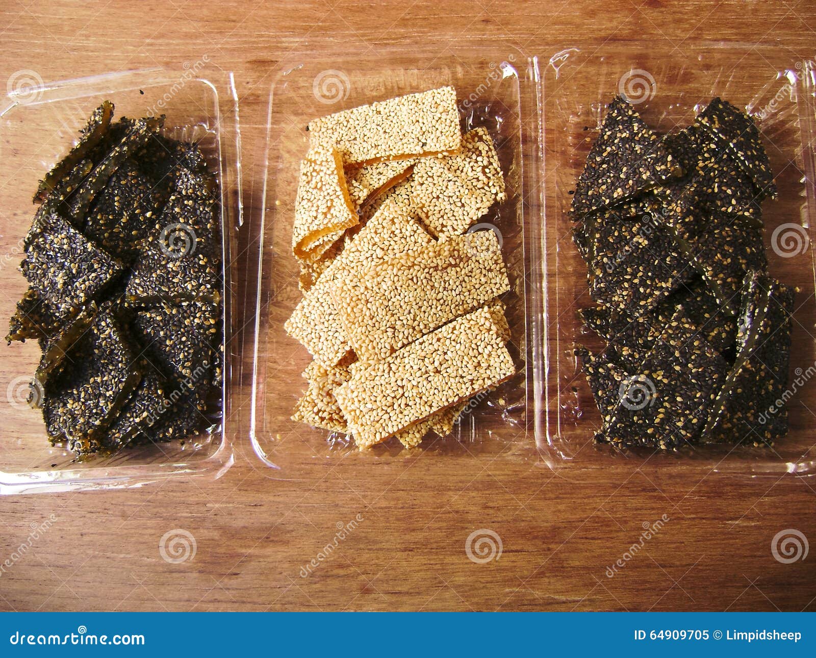 Sesame Sticky Candy Bar Snack Stock Image - Image of white, sesame ...