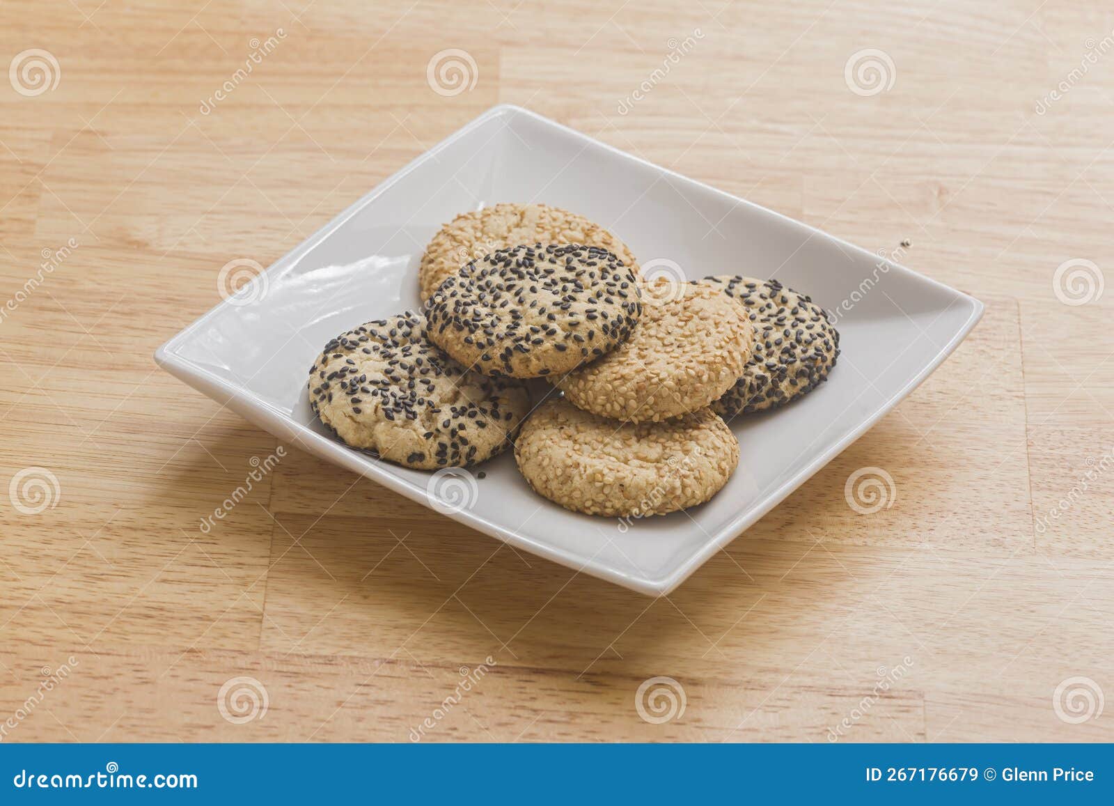 Sesame Tea Cakes stock image. Image of sesame, food - 267176679