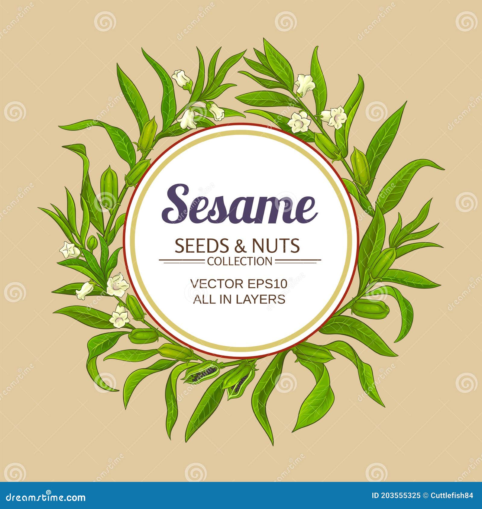 Sesame. Vector Drawing | CartoonDealer.com #111869884
