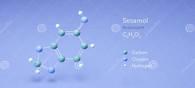 Sesamol Molecule, Molecular Structures, Antioxidant, 3d Model ...