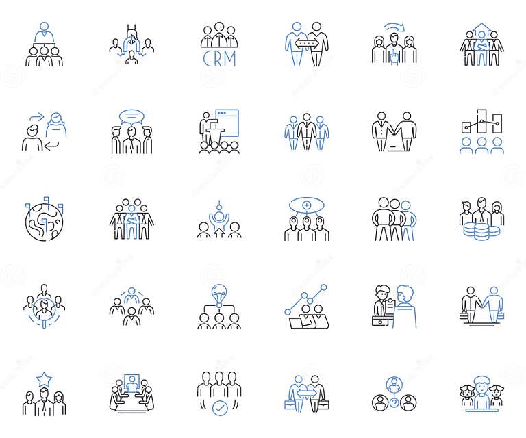 Session Line Icons Collection. Collaboration, Interaction, Engagement ...