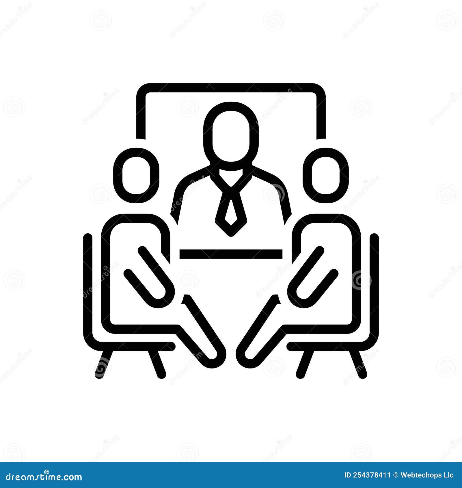 Black Line Icon for Sessions, Conference and Discussion Stock ...