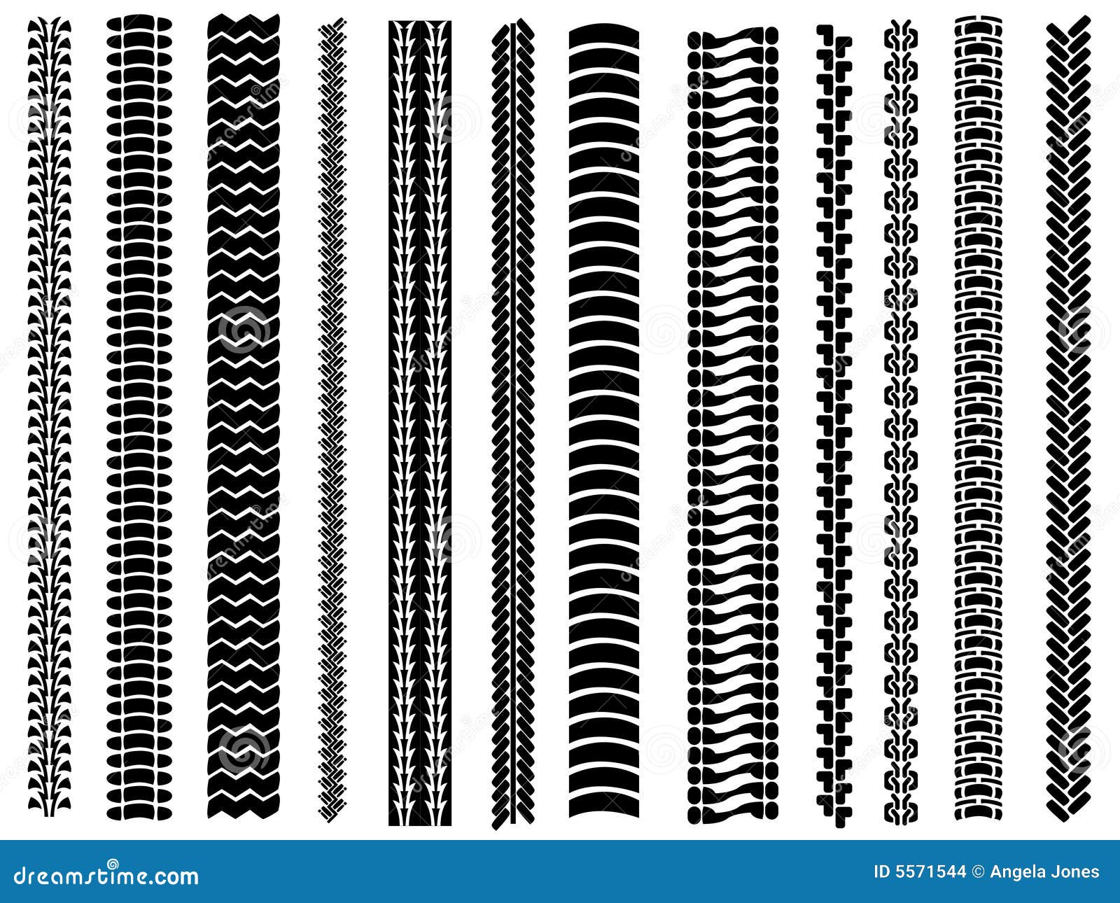 Car Tyre Tracks In Snow Mud Vector Illustration | CartoonDealer.com ...