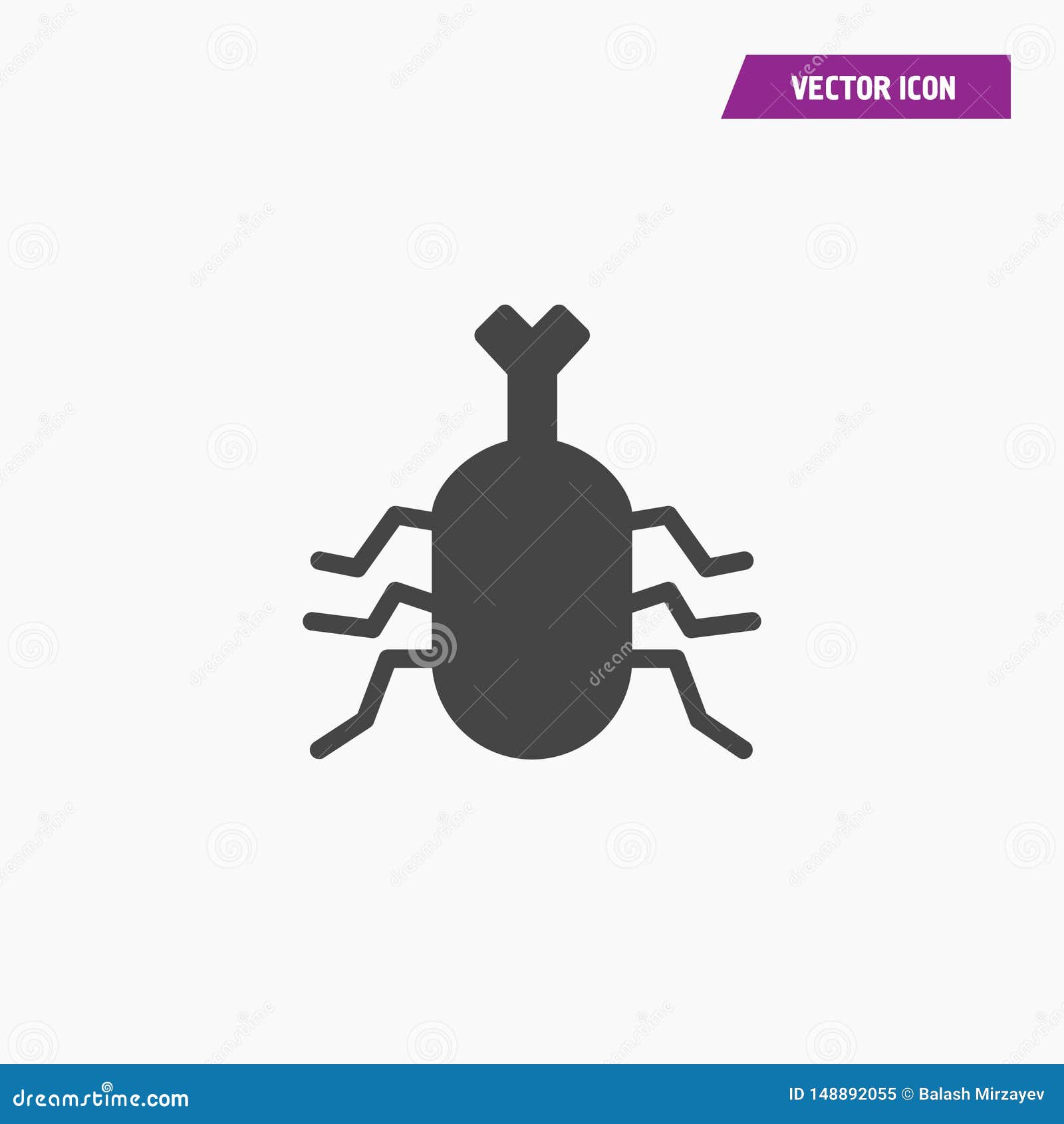 Software Bug or Program Bug Black Art Vector Icon Stock Vector ...