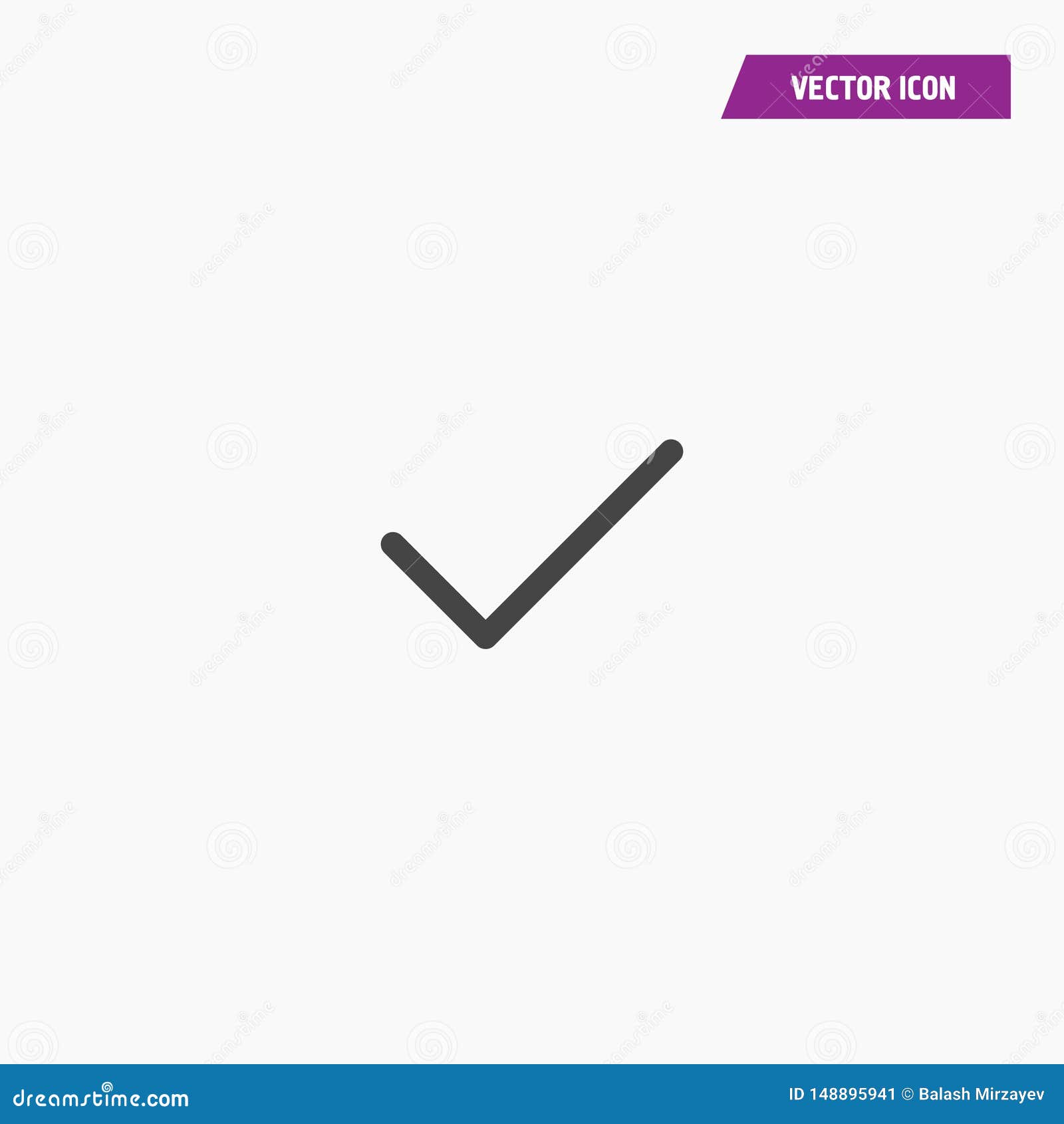 Tick Point Checkmark Icon Vector Symbol. Stock Vector - Illustration of ...