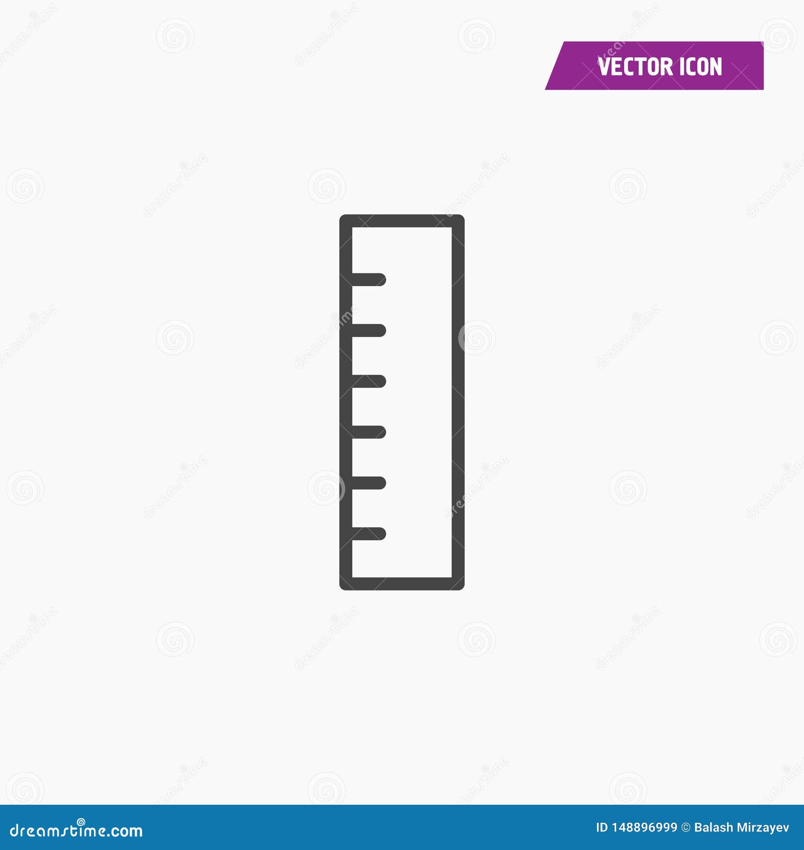 Vertical Measuring Scale, Markup for Rulers. Stock Vector ...
