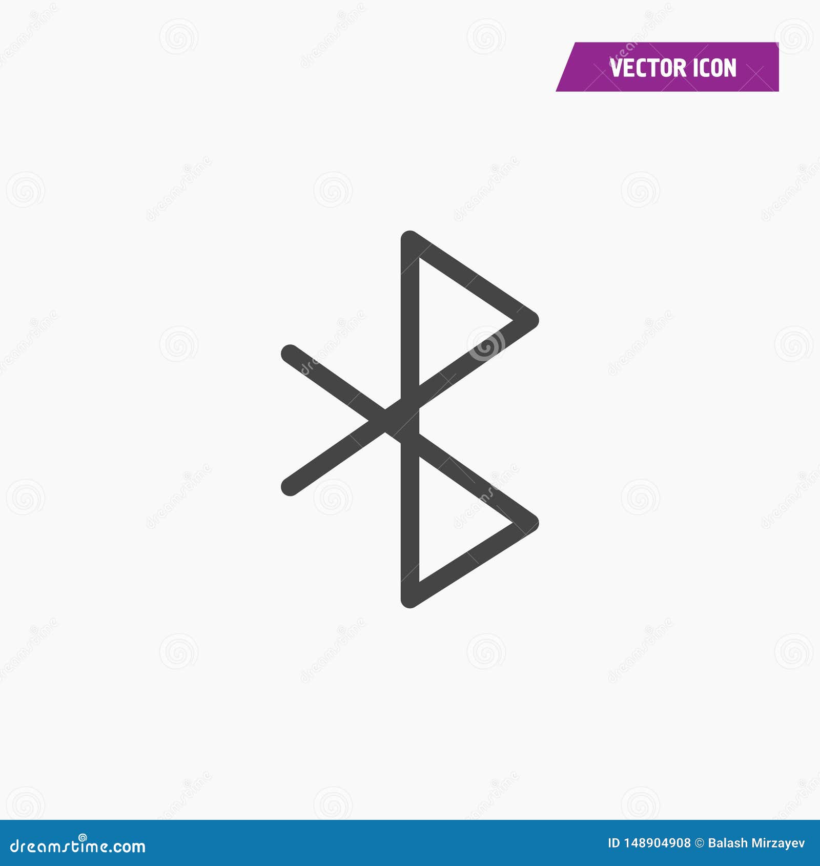 Bluetooth Sign Icon. Mobile Network Symbol Editorial Stock Photo ...