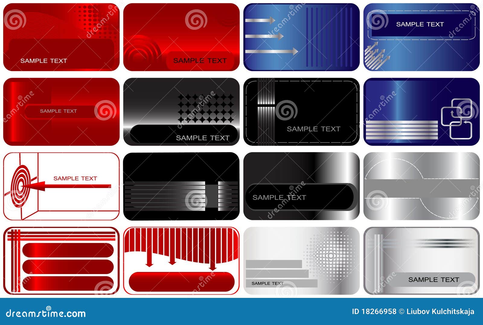 Set of 16 cards. stock vector. Illustration of diagram - 18266958