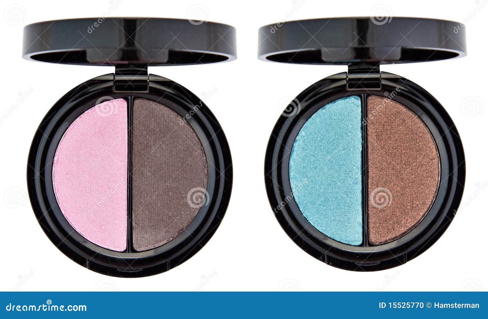 Set of 2 Multicolored Eye Shadows Stock Photo - Image of object, circle ...