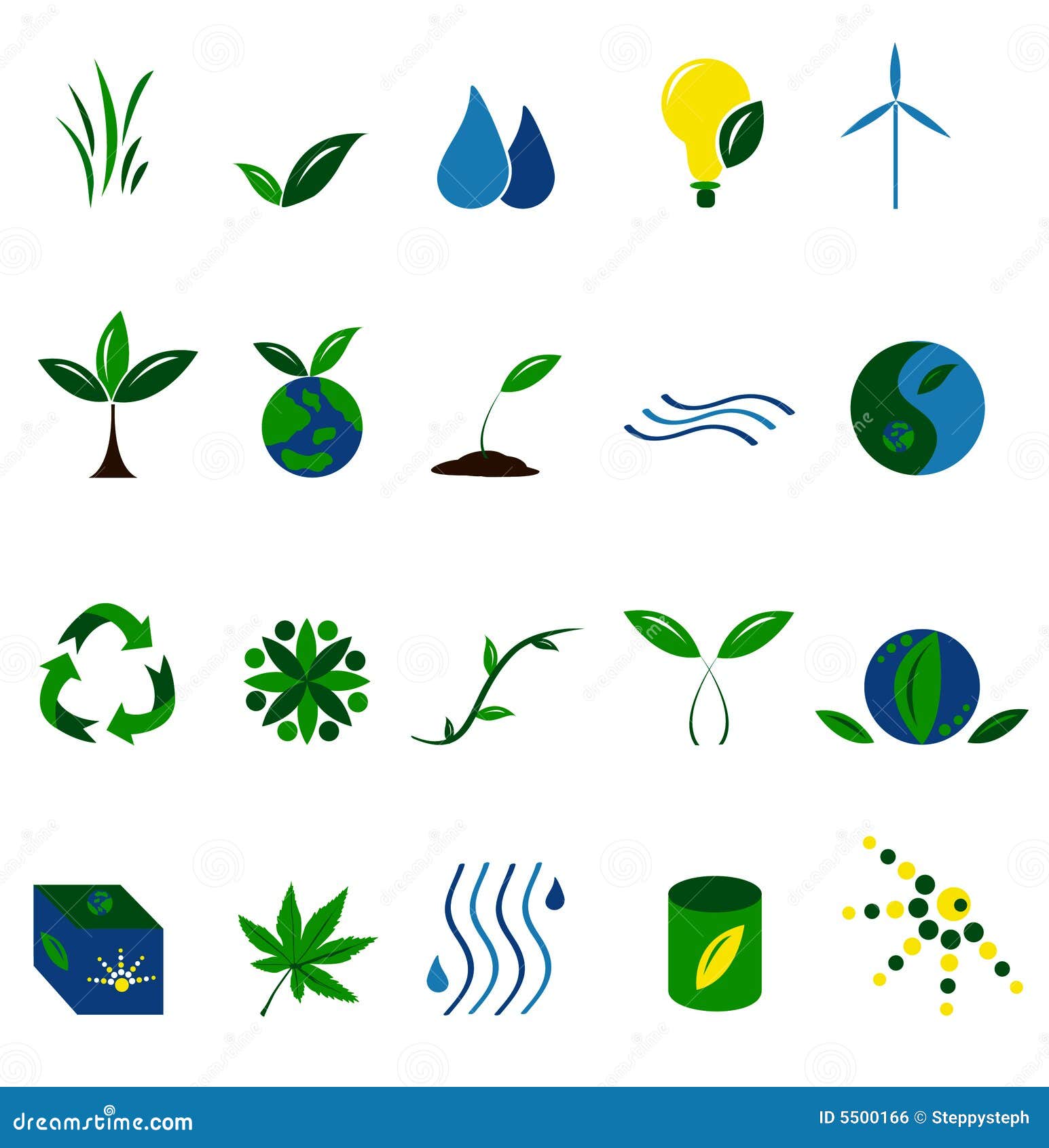 Set of 20 Environmental Icon Stock Vector - Illustration of company ...