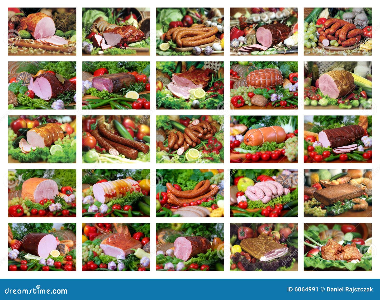 Set of 25 pork products stock image. Image of meal, lunch - 6064991