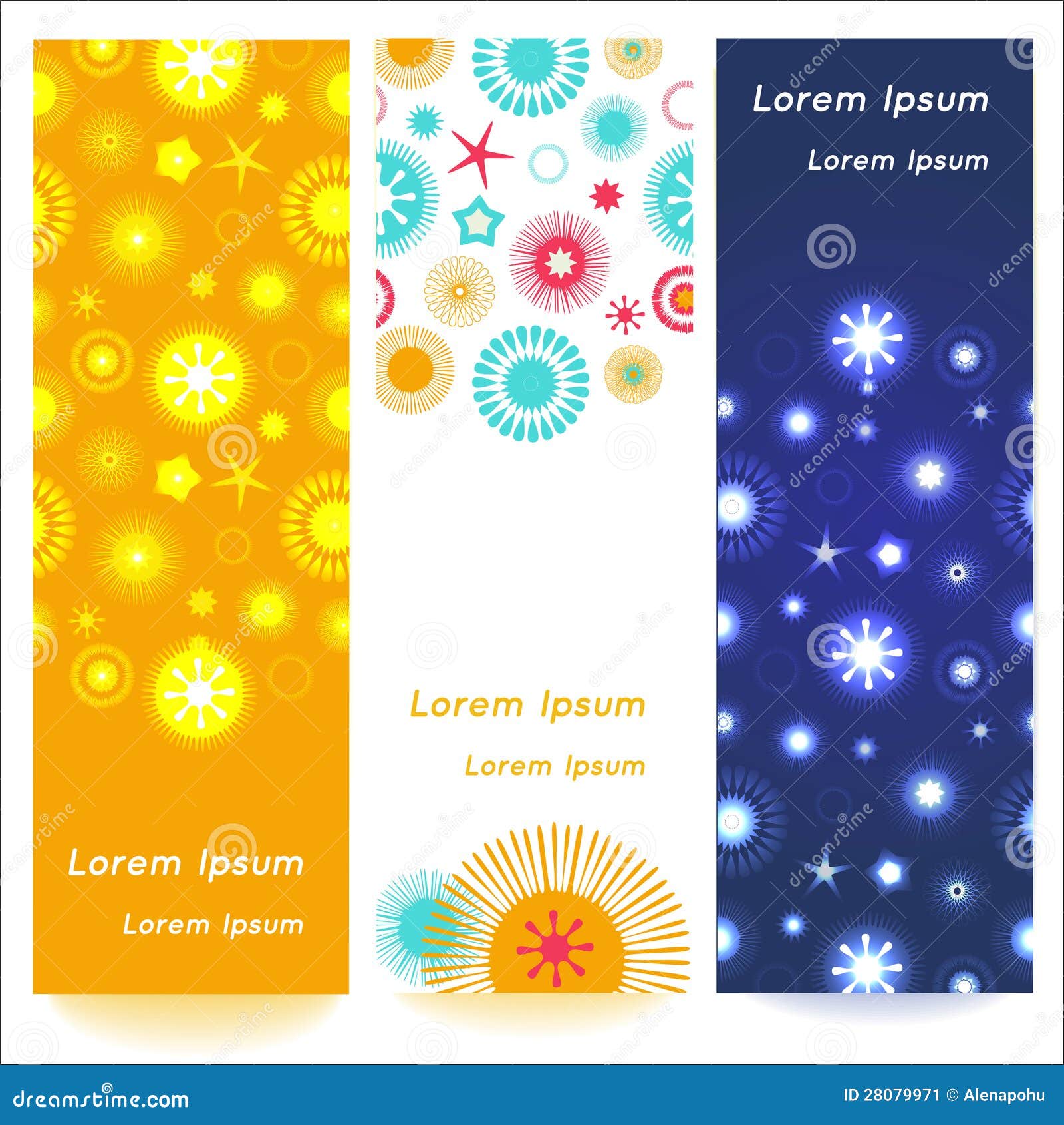 Set of 3 Abstract Shiny Banners Stock Vector - Illustration of fabric ...