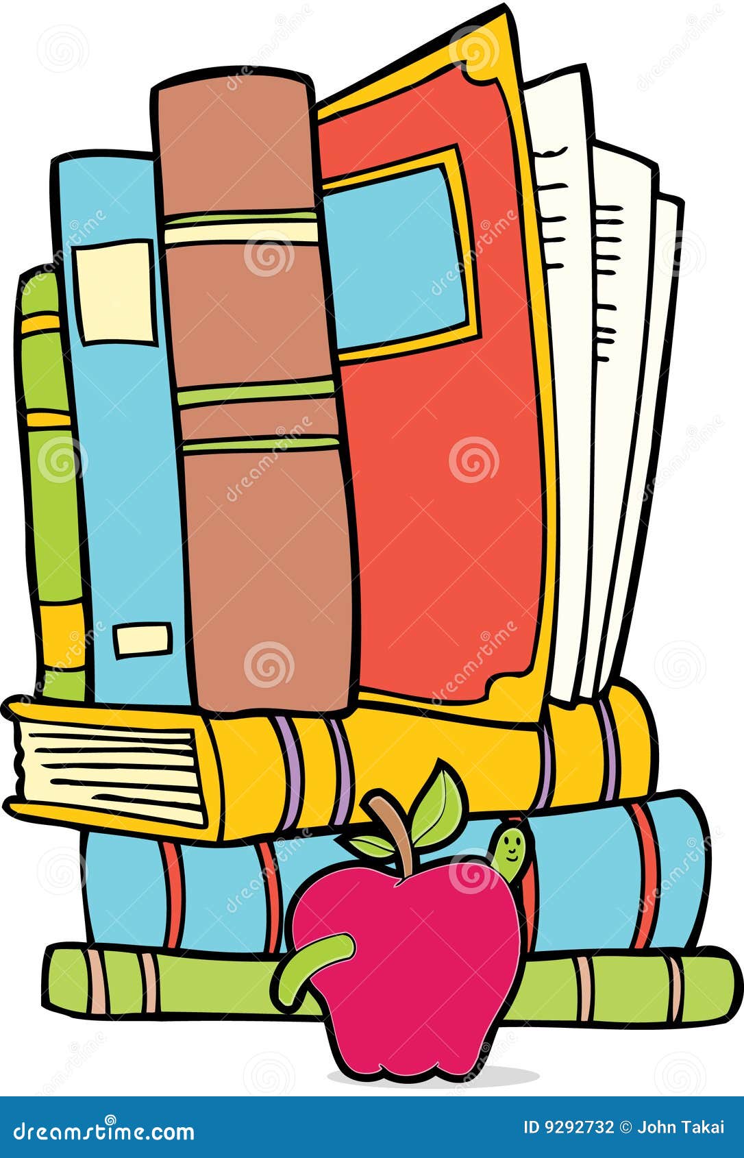 Set of 3 Hand-Drawn Books stock vector. Illustration of pages - 9292732