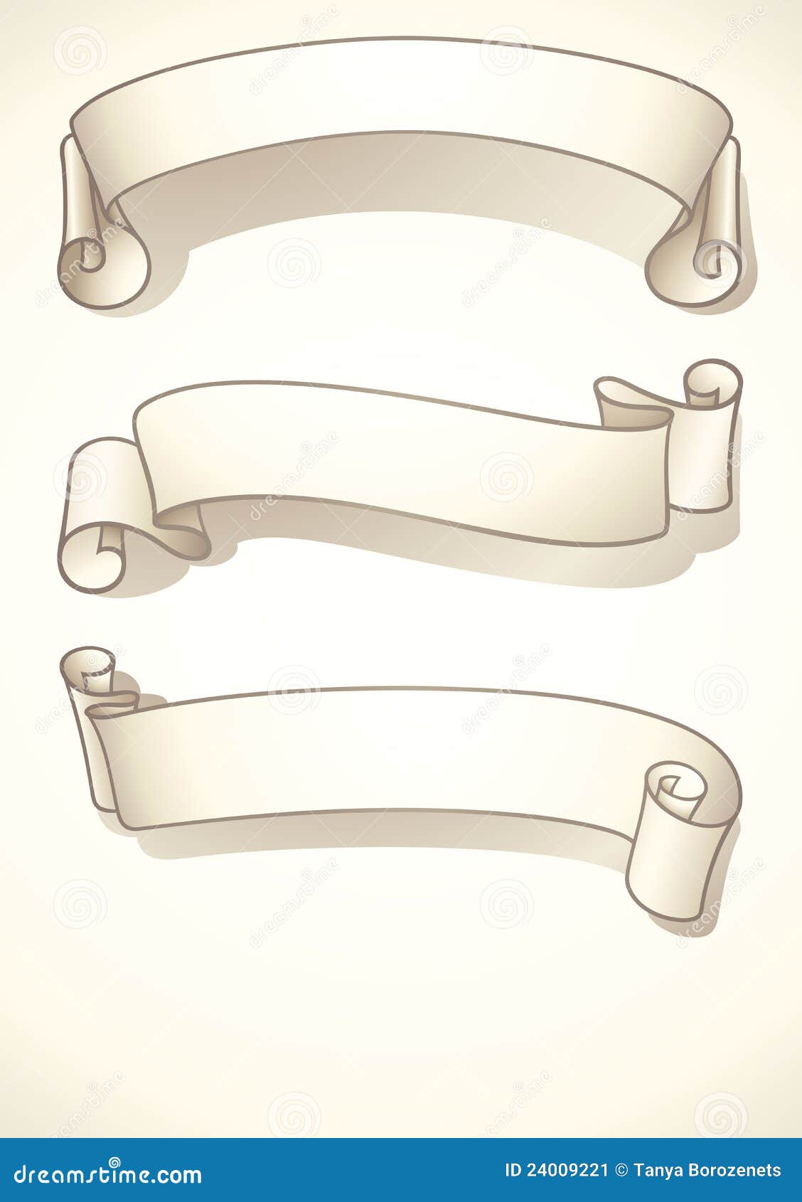 Set of 3 ribbon banners stock vector. Illustration of fancy - 24009221