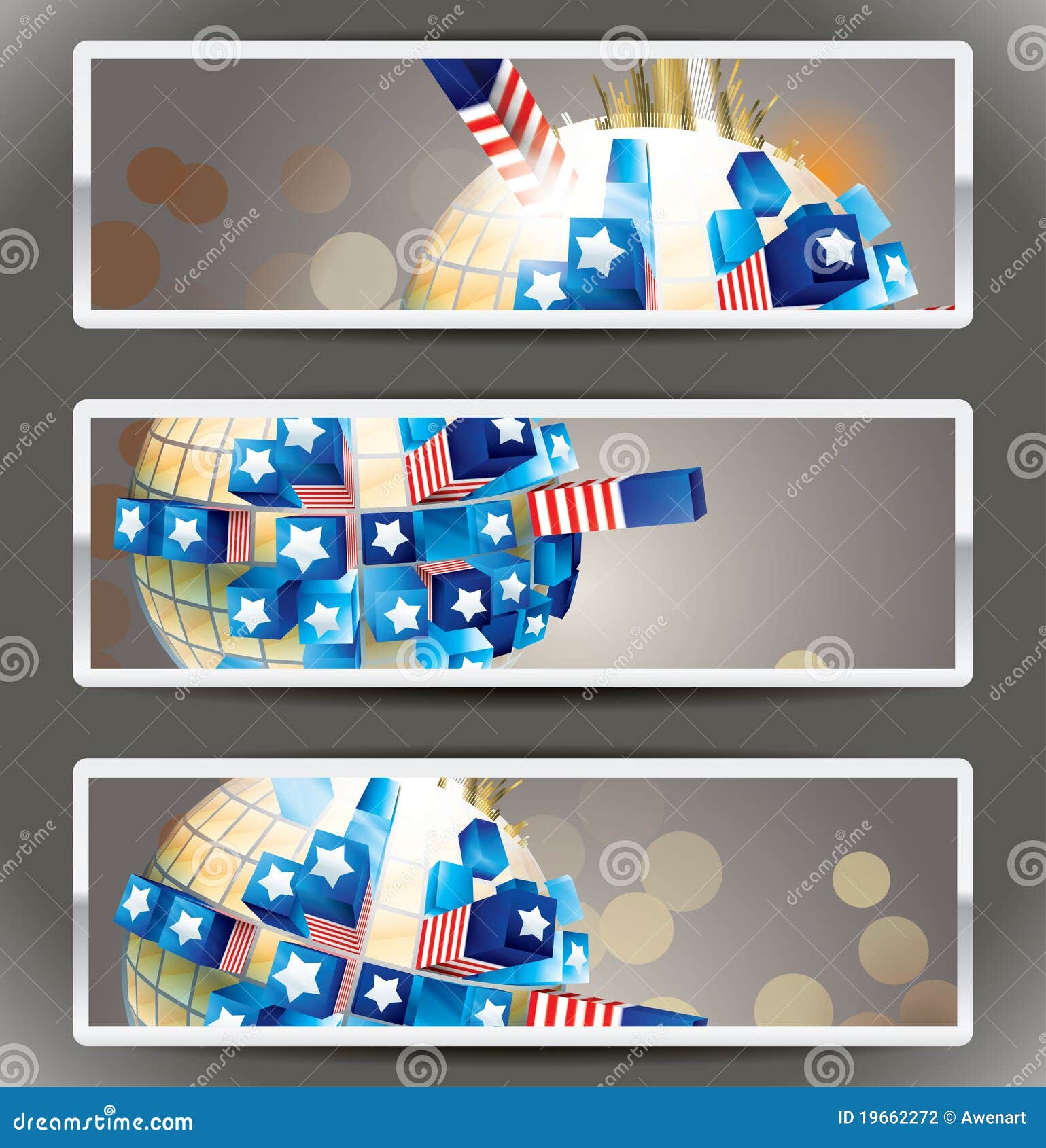 Set of 3 Vector Bookmark Banners. Stock Vector - Illustration of ...