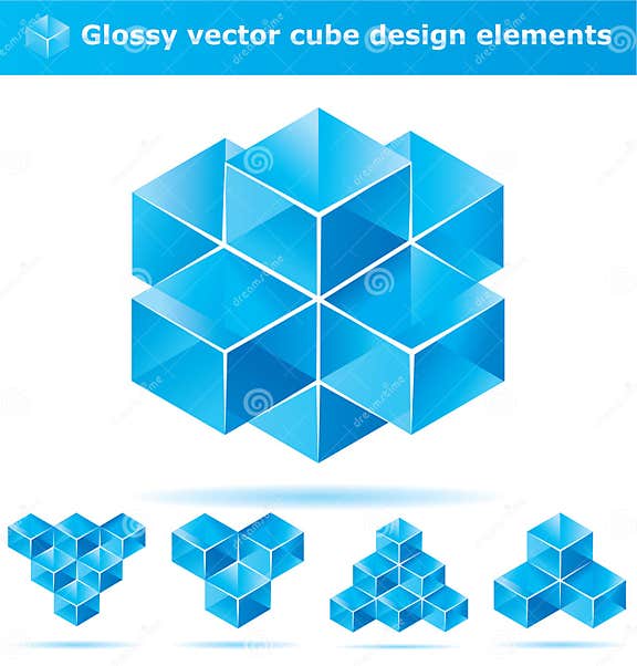 Set of 3d cube designs stock vector. Illustration of tech - 13020931