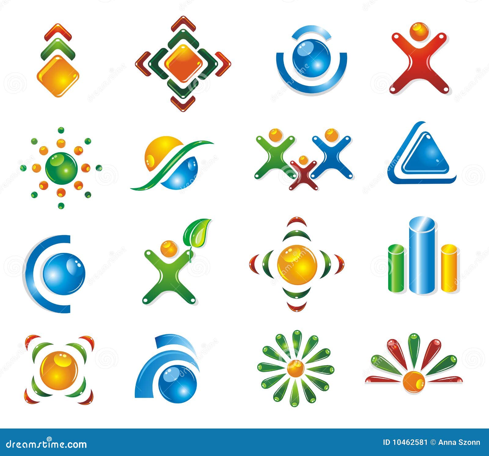 Set of 3D design elements. stock vector. Illustration of card - 10462581