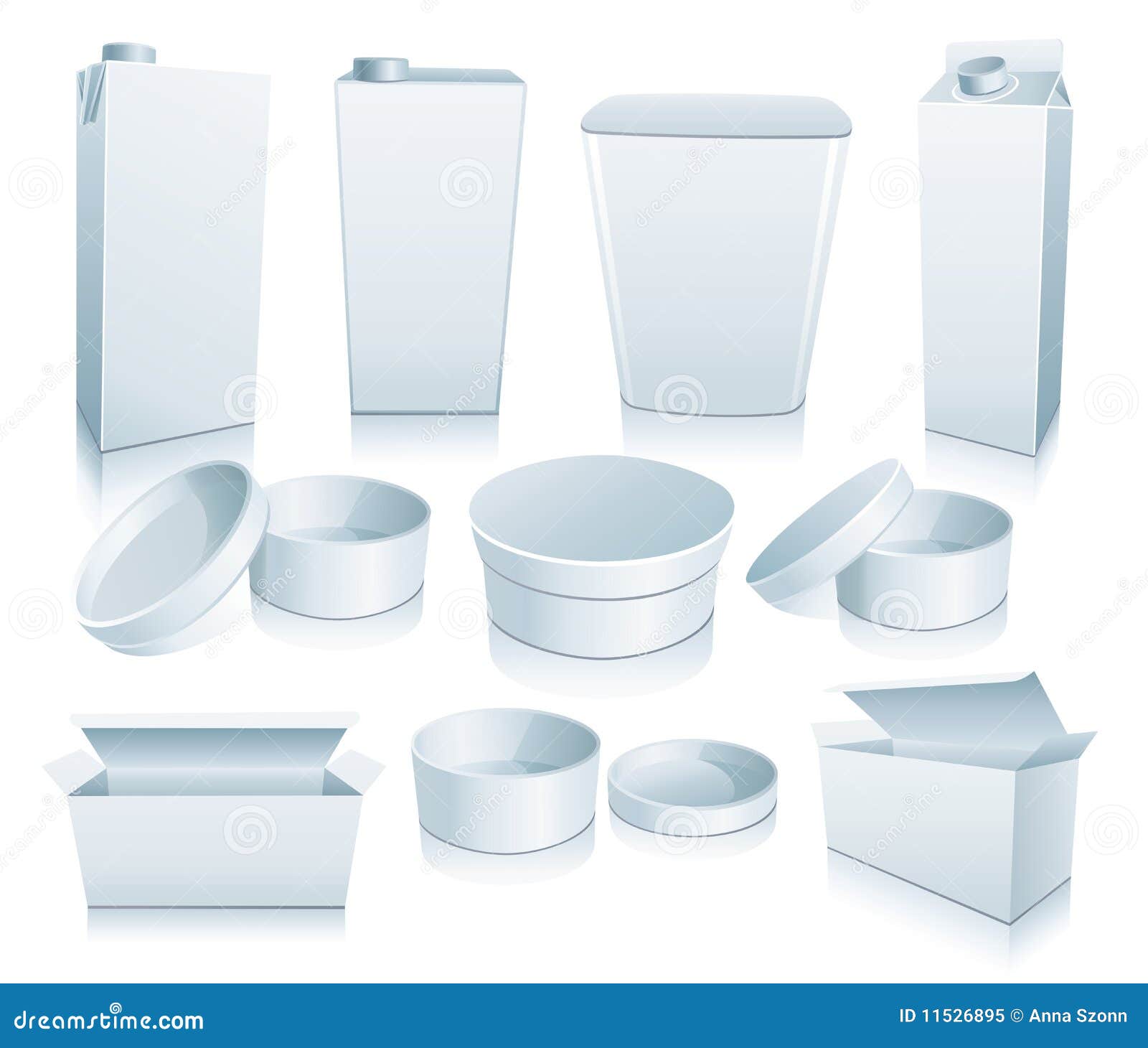 Set of 3D package. stock vector. Illustration of collection - 11526895