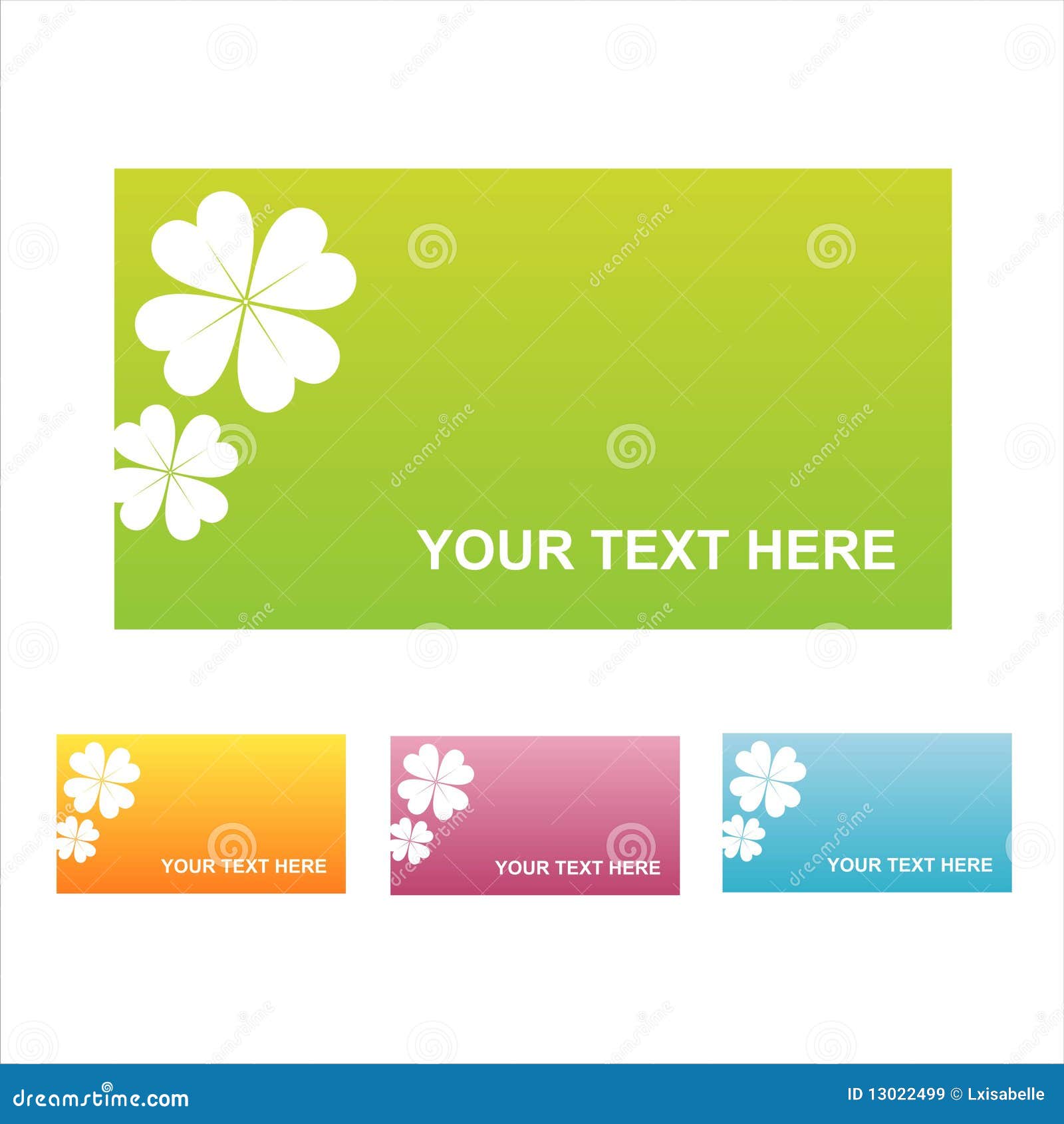 Set of 4 clover frames stock vector. Illustration of shiny - 13022499